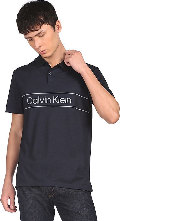 Calvin klein men's pique polo store
